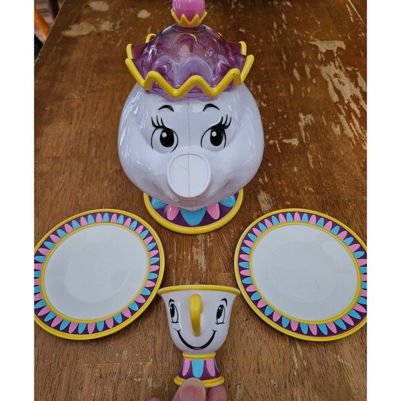 Disney | Toys | Disney Beauty And The Beast Plastic Tea Set Mrs Potts ...